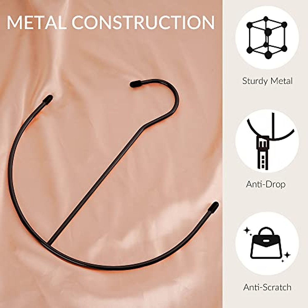 ZEDODIER Belt Hangers, Belt Rack Black Closet Accessories Organizers, Closet Organizer Hook Rack for Belt, Ties, Scarves, Camisoles, Hats, Bras, Shoes