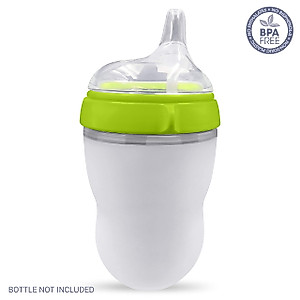 Sippy Cup Soft Spout Transitional Nipple Kit for Comotomo Baby Bottles, 5 oz and 8 oz