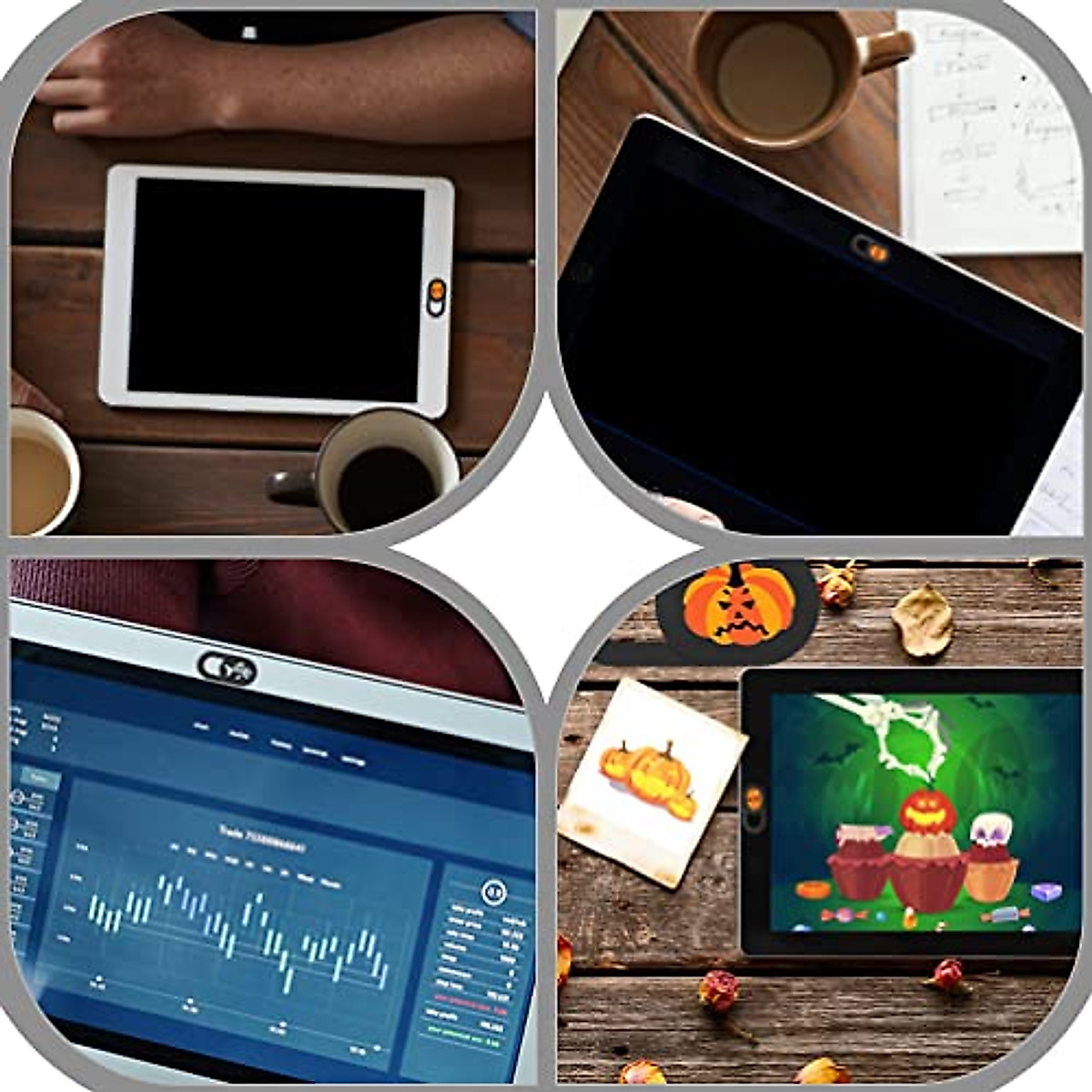 Mobestech 3Pcs Halloween Laptop Camera Cover Slide Laptop Webcam Cover Slide Web Cam Privacy Cover Camera Blocker Sticker for Laptop, PC, Cell Phone, and More Accessories