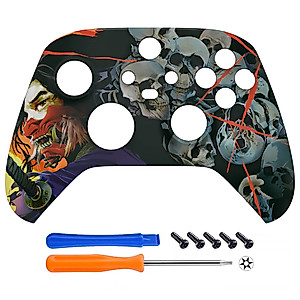 eXtremeRate Replacement Shell for Xbox Series X & S Controller - Unleash Your Style - Ghost of Samurai Custom Acessories Front Housing Cover for Xbox Core Controller Wireless [Control NOT Included]
