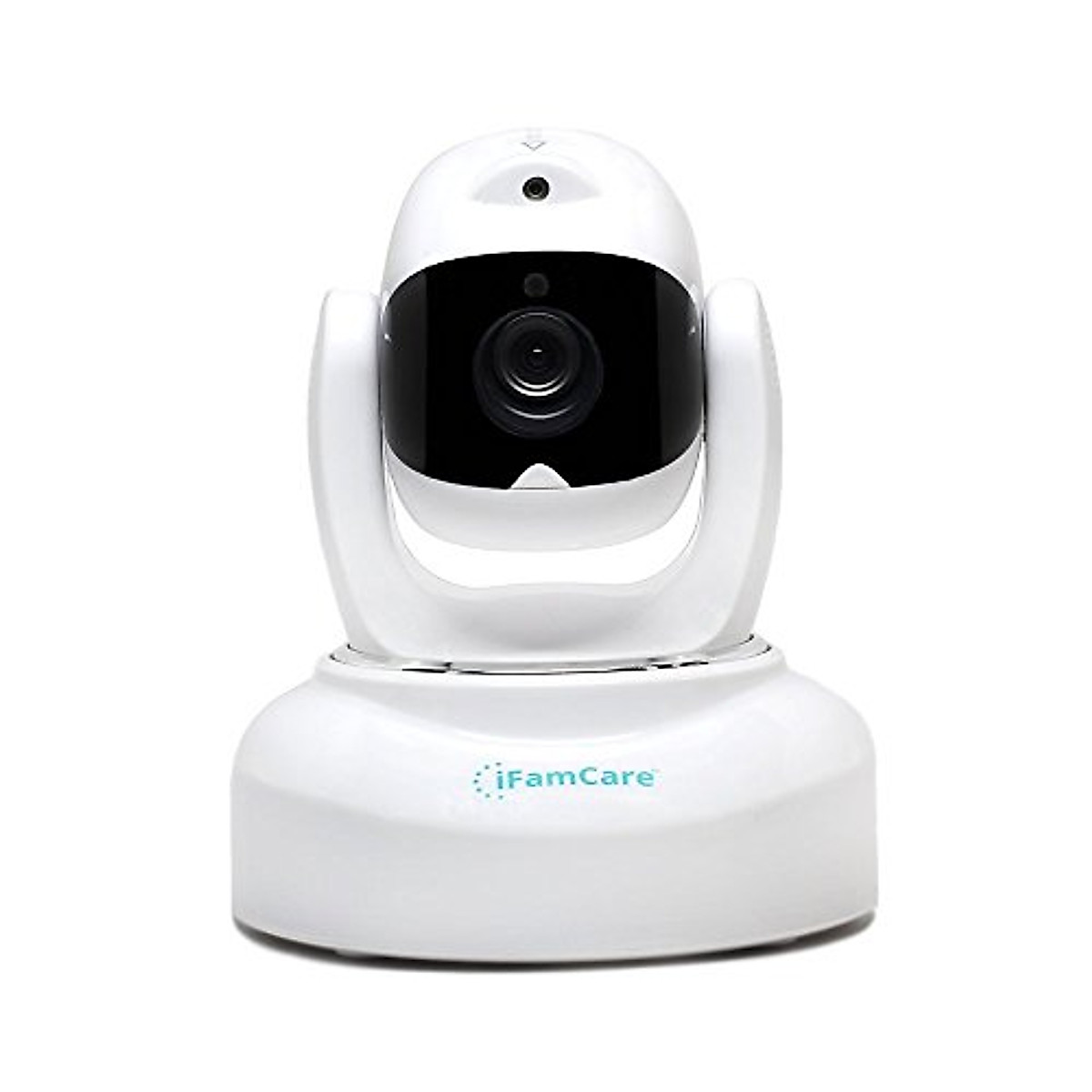 iFamCare Helmet: 1080P Full HD Wi-Fi Smart Digital Home Video Monitor for iPhone & Android with Air Sensor, Night Vision, Built-in Laser, White