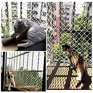 Ynet Child Safety Net, Balcony Anti-Fall Net, Child Climbing Net, Outdoor Stairs Fence Net, White Nylon Rope Decorative Net, Cargo Net, Construction Net, Car Net, 1x5m (Size : 102m(33x5ft))