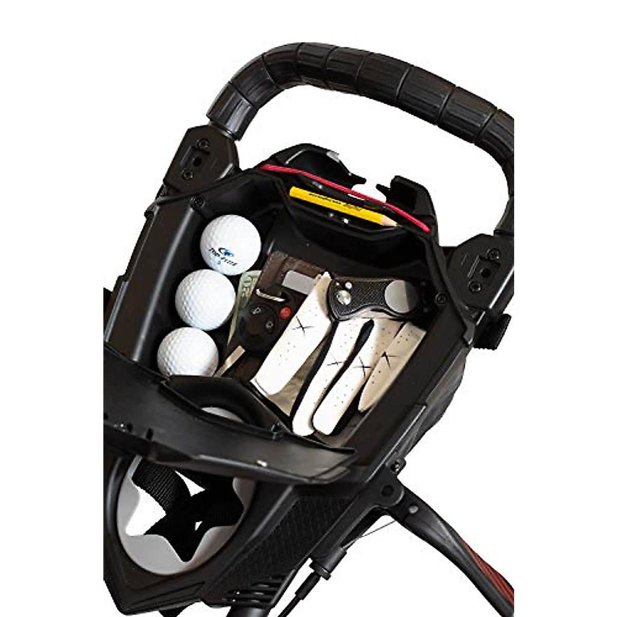 Bag Boy Nitron 3 Wheel Golf Push Cart, Easy 1 Step Open and Fold, Scorecard Console, Beverage Holder, Mobile Device Holder, Handle Mounted Parking Brake