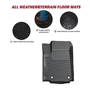 A & UTV PRO Floor Mats Fit for 2021 2022 2023 2024 Jeep Grand Cherokee L/WL, All Weather Floor Liners Full Kit for Three Row Models, Replace OEM 82216639AA,82216640AA,82216152AC, 3 Row
