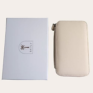 Leather Travel Document Holder - Family Passport & Boarding Pass Holder with Compartments & Slots