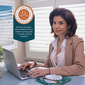 Idaho Jones Washable Reusable Nursing Pads for Breastfeeding - Oeko-Tex Certified Organic Bamboo Breast Pads with Laundry Bag & Waterproof Carrying Bag - Soft Ultra Absorbent Postpartum Pads - 5 Pairs