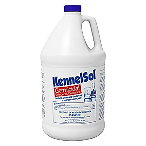 KennelSol 1-Step Kennel Cleaner - Liquid Concentrate Disinfectant and Deodorizer, Effective Against Bacteria and Viruses - 1 Gallon