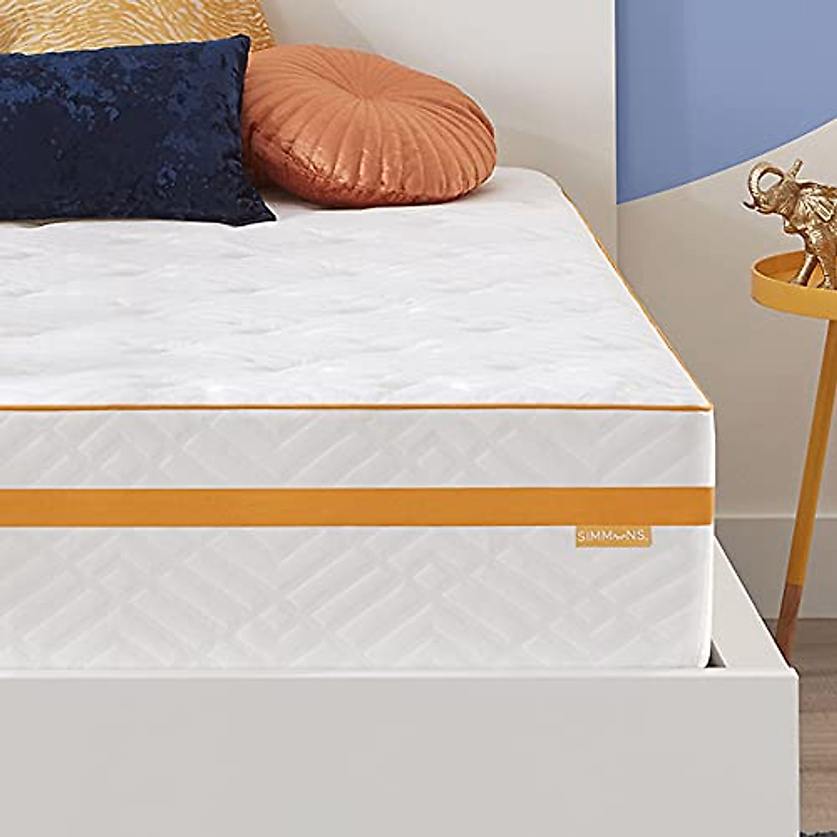 Simmons - Hybrid Gel Memory Foam Mattress - 12 Inch, King Size, Plush Feel, Individually Wrapped Coils, Moisture Wicking Cover, CertiPur-US Certified, 100-Night Trial