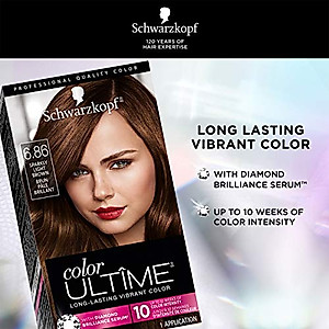 Schwarzkopf Color Ultime Metallic Permanent Hair Color Cream, 6.86 Sparkly Light Brown, 1 Count