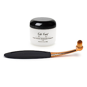 Eye Envy Tear Stain Remover Powder (2oz) and ProPowder Applicator Brush (Small) for Dogs and Cats, Apply Around Eyes, Treats The Cause of Staining, 100% Natural, Non-Irritating