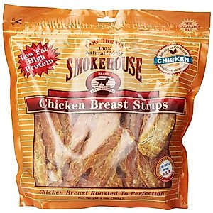 Smokehouse 100-Percent Natural Chicken Breast Strips Dog Treats, 2-Pound