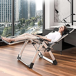 LILYPELLE Zero Gravity Chair, Folding Lounge Chair Premium Lawn Reclining Chairs Portable Chaise Lounge with Detachable Headrest and Cup Holder, Support 440 LBS