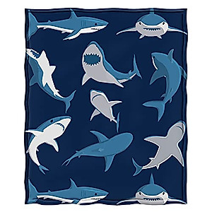 Levens Shark Blanket Gifts for Women Girls Men, Ocean Animal Decoration for Home Bedroom Living Room All Seasons, Soft Comfy Smooth Lightweight Throw Blankets 50"x60"
