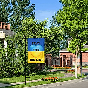 Ukraine Garden Flag, Pray for Ukraine,I Stand with Ukraine Ukrainian National Garden Flag Vertical Double Sided Yard Outdoor Decor 12.5 x 18 Inch (Z)
