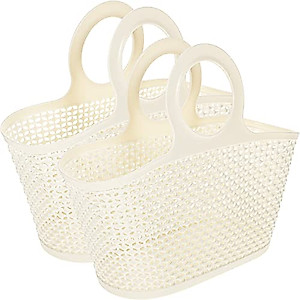 Zerodeko Portable Shower Caddy Basket: 2Pcs Toiletry Organizer Bin with Handles for Bathroom Kitchen Garden Cleaning Supplies