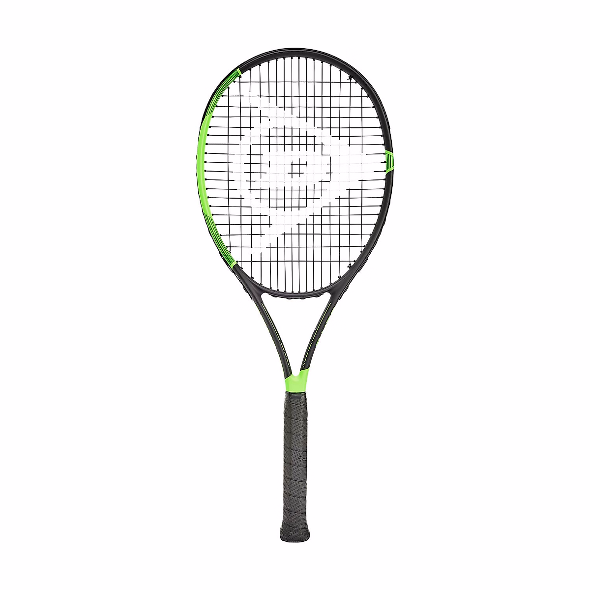 Dunlop Sports Elite 270 Pre-Strung Tennis Racket, 1/4 Grip, Black/Green
