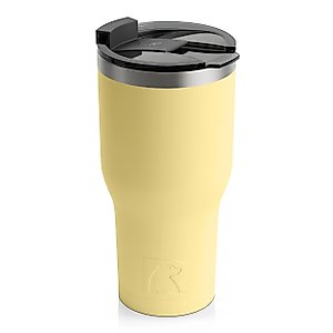 RTIC 30 oz Insulated Tumbler Stainless Steel Coffee Travel Mug with Lid, Spill Proof, Hot Beverage and Cold, Portable Thermal Cup for Car, Camping, Sunlight