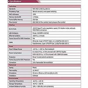 ICP DAS NS-205 10/100 Mbps speed Unmanaged 5-Port Industrial Ethernet Switch with Din Rail Mount