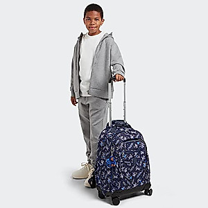 Kipling New Zea 15" Printed Laptop Rolling Backpack Surf Sea Prt