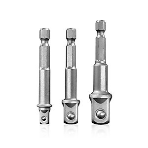 BOEN 38 Piece Set, Including 1/2" Drive Deep Impact Socket with Durable Case, 1/4", 3/8", 1/2" Size Impact Grade Socket Adapter Set with Bit Holder, 6 Point Design