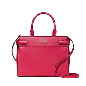 Kate Spade New York Staci Medium Saffiano Leather Satchel Purse (Pink Ruby)