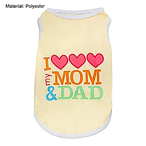 Pet Vest Pet Dogs Cats T-Shirt Clothes Gentle for Summer Yellow L