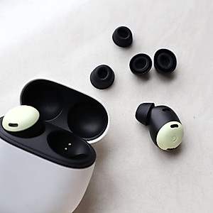 A-Focus 3 Pairs Compatible with Pixel Buds Pro Ear Tips Eartips, L/M/S Silicone Earbuds Fit in Case Gel Cover Accessories Compatible with Pixel Buds Pro Black L/M/S