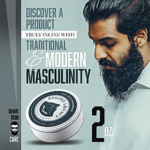 Rugged Legacy - Beard Balm, The Southerner 2oz Beard Balm for Men, Scented Beard Balm with a Hint of Fresh Cut Tobacco Leaves, Beard Styling Balm Made with Natural Oils that Enrich Your Entire Beard