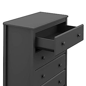 Storkcraft Alpine 4 Drawer Chest (Gray) – GREENGUARD Gold Certified, Dresser For Nursery, 4 Drawer Dresser, Kids Dresser, Nursery Dresser Drawer Organizer, Chest of Drawers