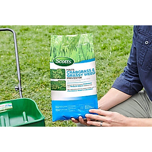Scotts Halts Crabgrass & Grassy Weed Preventer, Pre-Emergent Weed Killer for Lawns, 5,000 sq. ft., 10.06 lbs. (2-Pack)