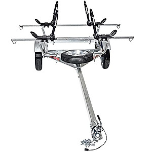 Malone Auto Racks MicroSport 2-Boat FoldAway-J Kayak Trailer Package