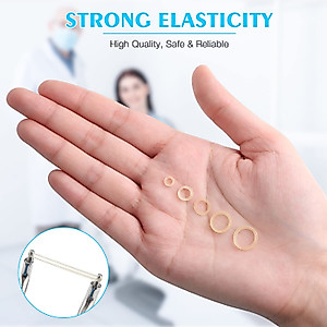 ANNWAH 500 pcs Rubber Bands for Braces,elastics for braces Fox 4.5 Ounces,Heavy Rubber Traction Bands 1/4" (100 Pieces/Pack)