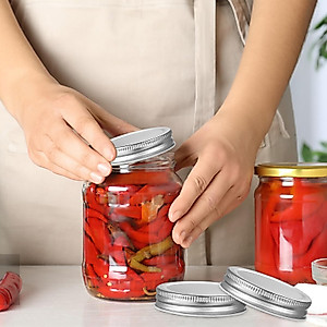 meiyimaoyi 50Pcs 2.75inch Mason Jar Lids Regular Mouth,Lids Leak Proof Secure Mason Storage Solid Caps, 100% Fit & Airtight for Regular Mouth Mason Jars Yogurt Iidss,Canning lidss