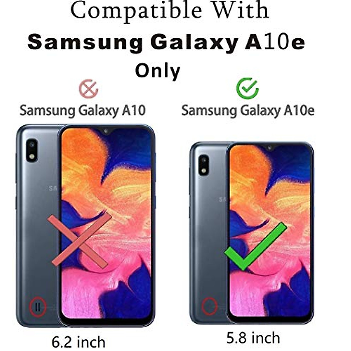 Yiakeng Samsung Galaxy A10E Case, Shockproof Slim Protective with Kickstand Hard Phone Cover for Samsung Galaxy A10E (Blue)