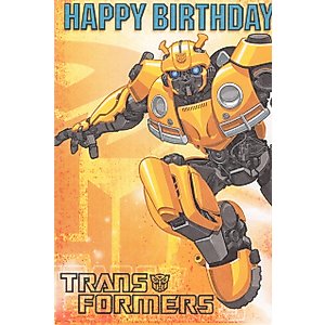 Transformers Happy Birthday Card Featuring Bumblebee - Today's Your Day to Rule the Galaxy - Hope It's a Blast! - Color Me