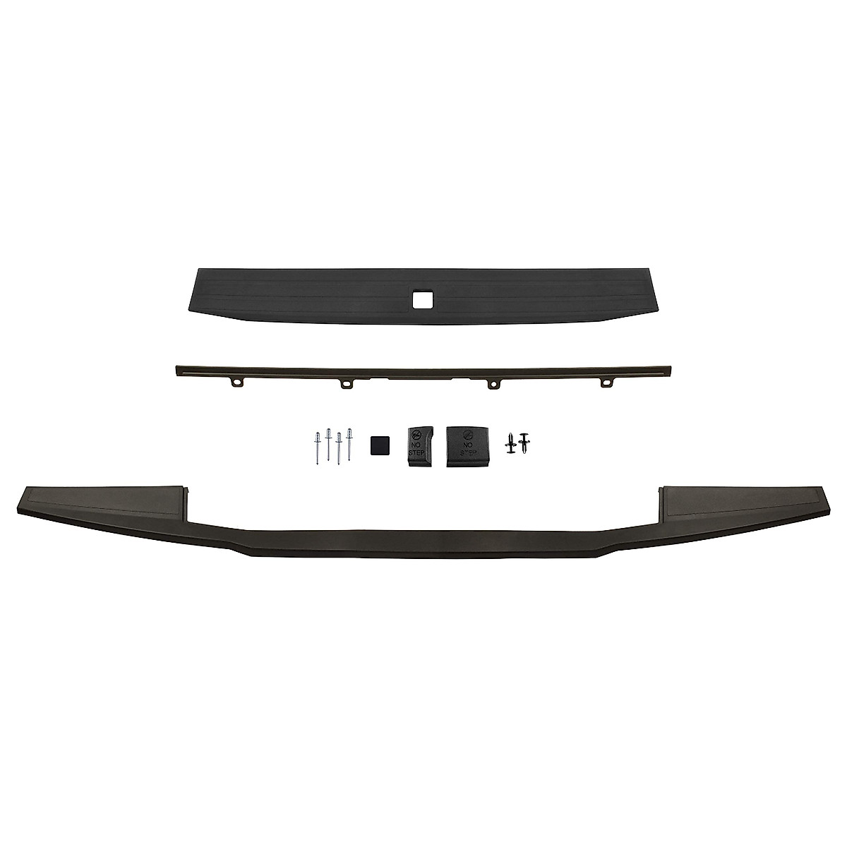 IAMAUTO 66144 Integrated Step Flex Flexible Complete Tailgate Cap Molding Kit for 2017 2018 2019 2020 Ford Super Duty F250 F350