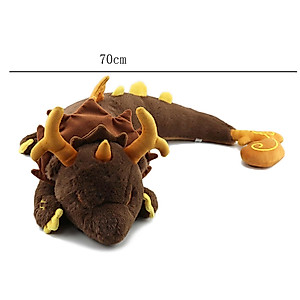 HUYMHTER Zhongli Plush Dragon Decoration Throw Pillow for Genshin Impact Game Fans Gift