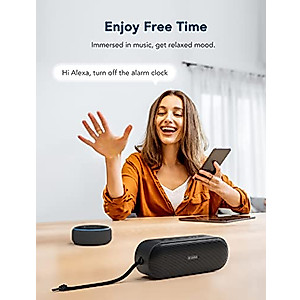 LENRUE 2022 Upgraded Portable Bluetooth Speakers, IPX7 Waterproof Wireless Speaker with 20W Stereo Sound, Rich Bass, 20H Playtime, Built-in Mic, TF Card Port, Outdoor Speaker for Party Pool Camping