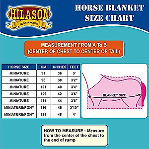 HILASON 600D Winter Waterproof Poly Miniature Horse Blanket US Flag - 42 Inches | Horse Blanket | Horse Blankets for Winter Waterproof | Horse Turnout Blanket | Horse Turnout