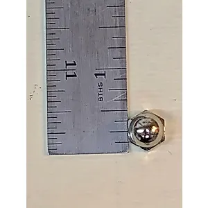 (25) 1/4"-20 Solid Brass Nickel Plated Cap Acorn Nuts Bright Chrome Color 7/16"