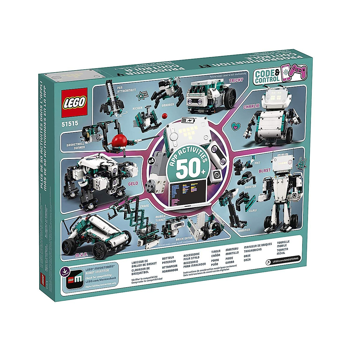 LEGO MINDSTORMS Robot Inventor Building Set; STEM Kit for Kids and Tech Toy with Remote Control Robots; Inspiring Code and Control Edutainment Fun (949 Pieces)