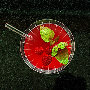 Simplifi It Clear Glass Cocktail Straw Set with Nylon Cleaning Brushes (8 PC.) - SI-SGL6-8C