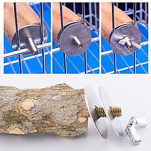 Bird Cage Feeder Stand Perches Accessories Hardware 16 Clamps 8 Screws 8 Bolts 1 Drill for Holding Water Food Cups Bowls Metal Replacements Hamster Board Pole Fixing Breeding Box Double-Headed Screw