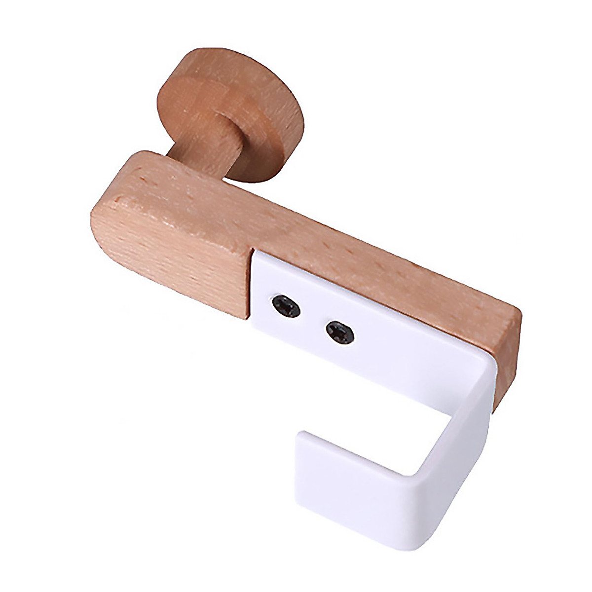 YIKANGHENG Steel and Wooden Hook, 3 Inch Long Heavy Duty Hook for Hanging Hat, Cloth, Bag, Towel, Widely Used on Wardrobe, Cupboard, Drawer (1 Pcs)