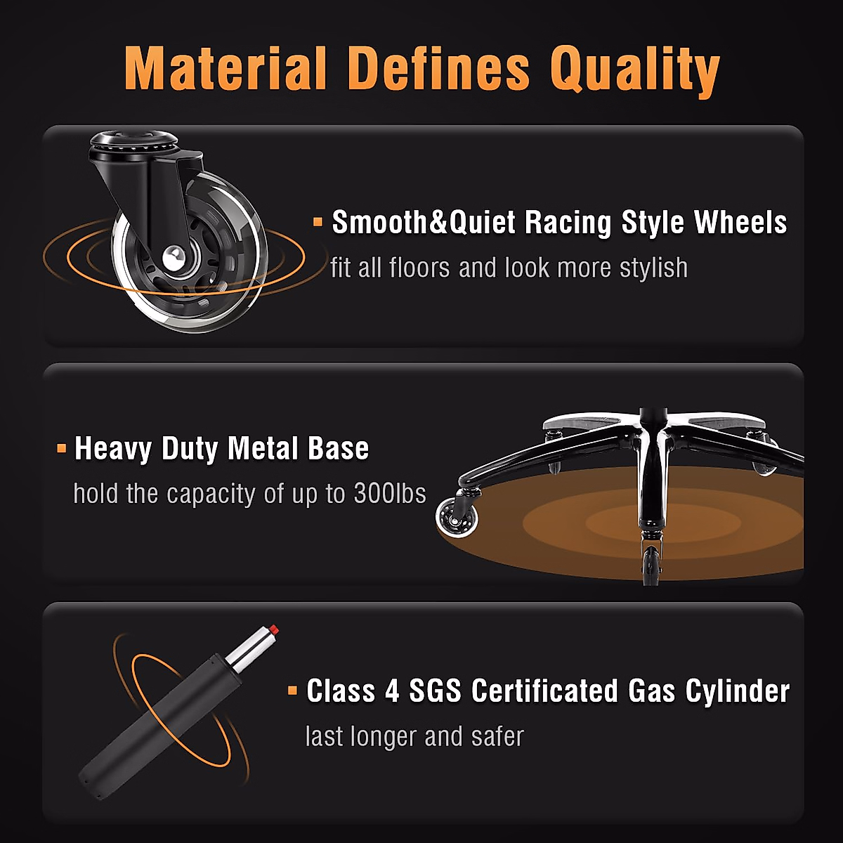 EZAKI High Back Office Chair-Flip-up Arms Executive Computer Desk Chair, Built-in Lumbar Support Thick Padded Adjustable Rock Tension Ergonomic Design for Back Pain