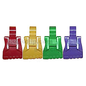 Amazing Sock Clip Sock Holder, Made in U.S.A. Laundry Time Saver, Washer-Dryer Safe, Rainbow Color Assorted 32 Clips, (8 Each of 4 Colors)
