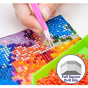 YNC DIY Square Diamond Painting Skull Flower for Adult Full Drill Paint with Diamonds Kits 5D Diamond Art for Wall Decor-YNC001 (red)