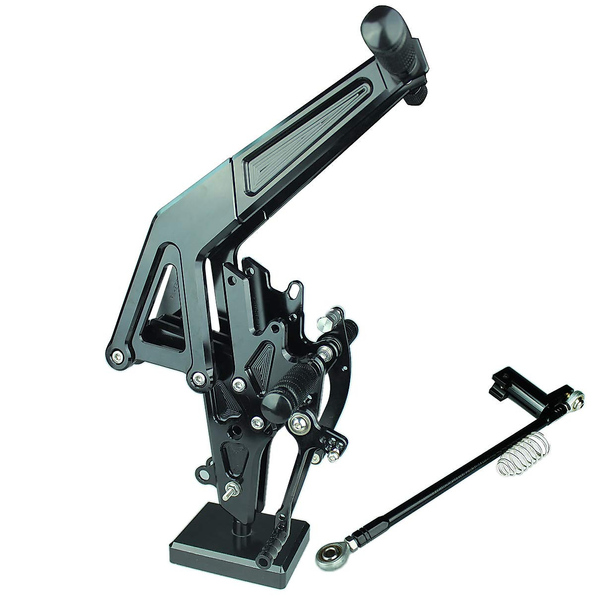 CNC Ninja650 12-15 Motorcycle Adjustable Rearsets Foot Pegs Rear Set Footpeg Brake Shift Pedal Compatible with Ninja 650R ER6F ER6N 2012 2013 2014 2015 Black