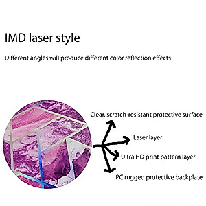 Maze Speed Ms5539g Case Compatible for LUSH MINT L1589K Phone Case SOHO STYLE SS5539G Case Cover [with Tempered Glass Screen Protector][Hard PC + Soft Silicone] [Colorful Reflect Light] IMDZ-ZS