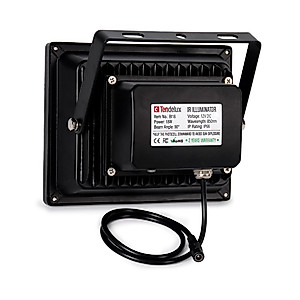Tendelux 200ft Long Range IR Illuminator | BI18 90° LED Outdoor IR Flood Light for Security Camera (w/Power Adapter)